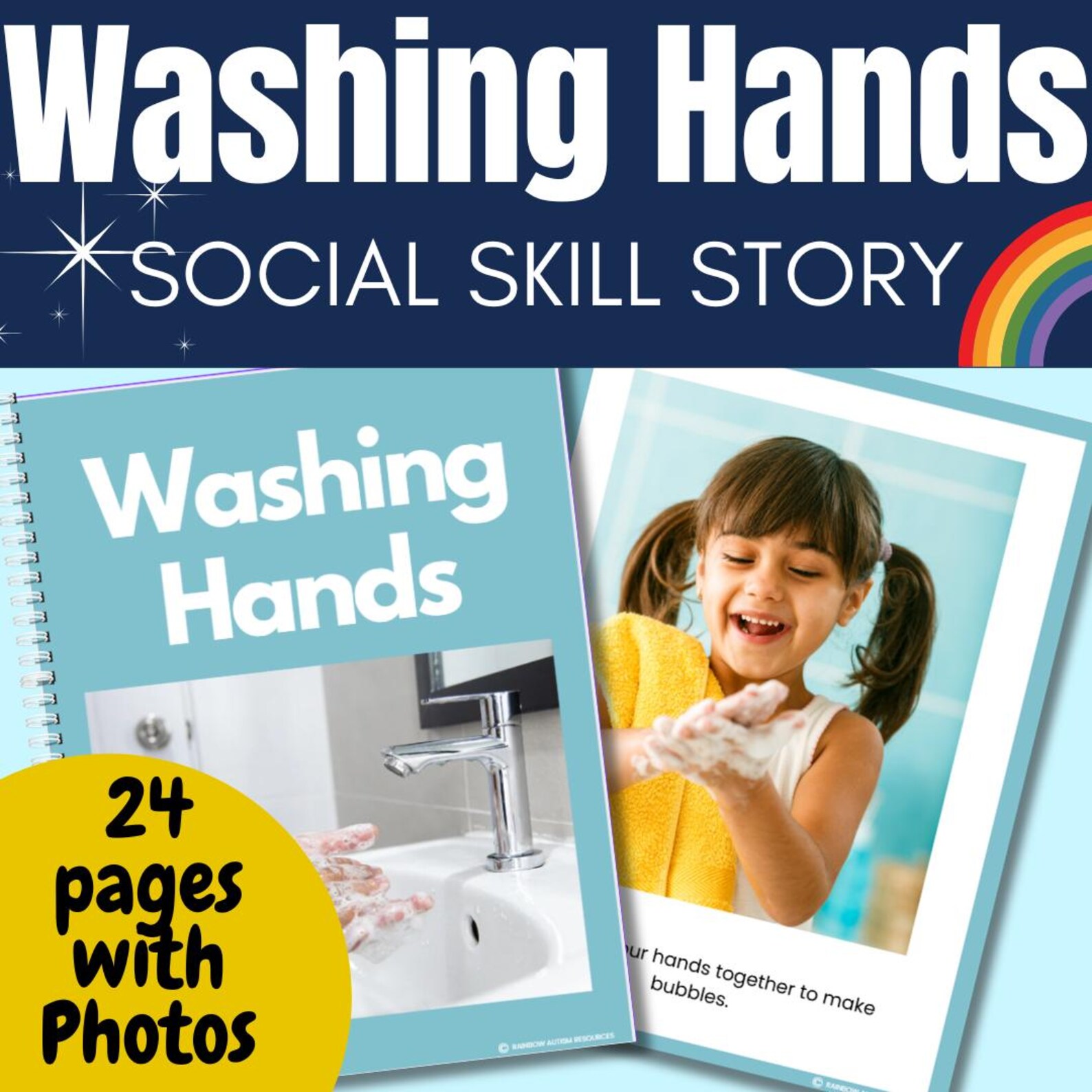 Washing Hands Social Story to Encourage Handwashing Printable Download ...