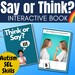 Say or Think Social Filter Interactive Book Adapted Book for Autism SEL ...