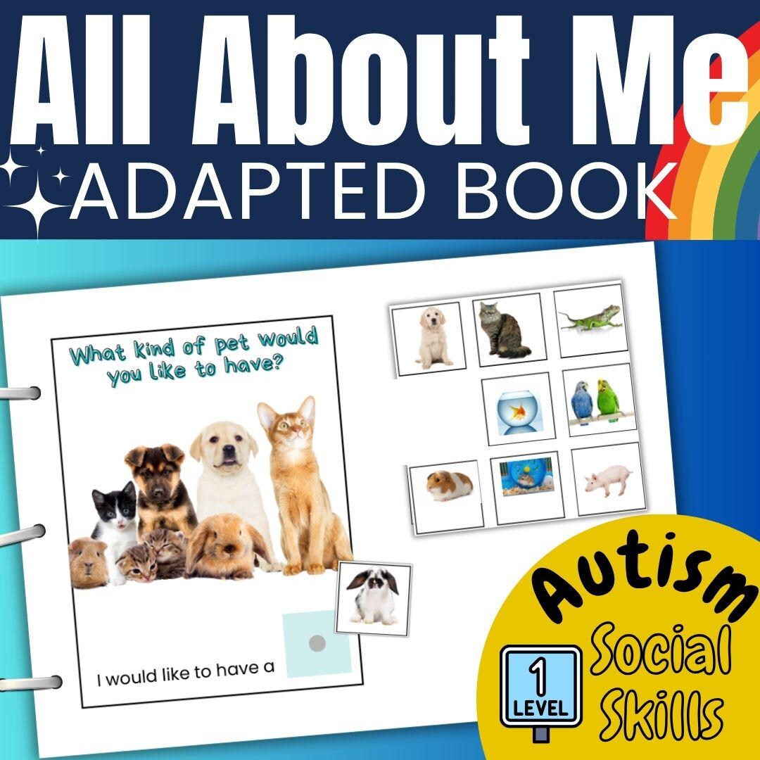 All About Me Adapted Book Answer Personal Information Questions Autism ...