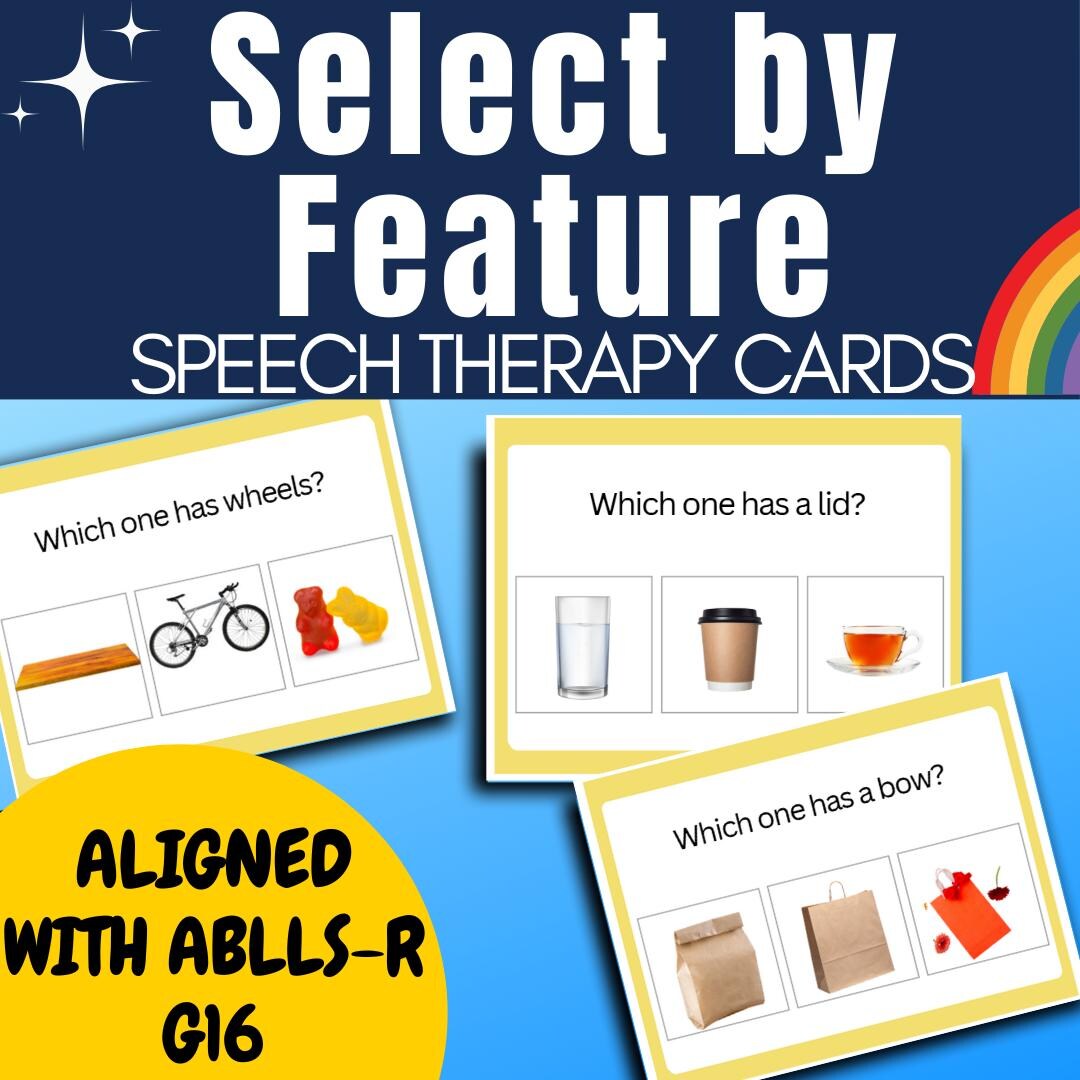 Label Item When Told Feature Printable Speech Therapy Flashcards ...