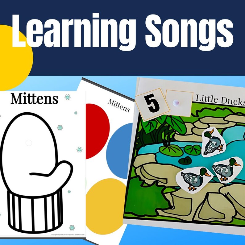 Preschool Circle Time Visuals: Songs, Rhymes & Games - Etsy