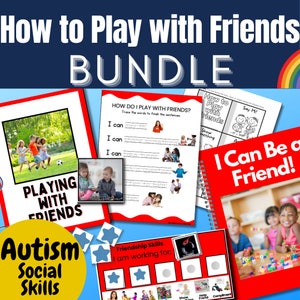 How to Play With Friends Autism Social Skills SEL BUNDLE - Etsy