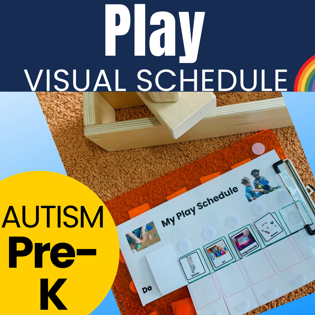 Editable Autism Play Skills Visual Schedule: Preschool Activity Cards ...