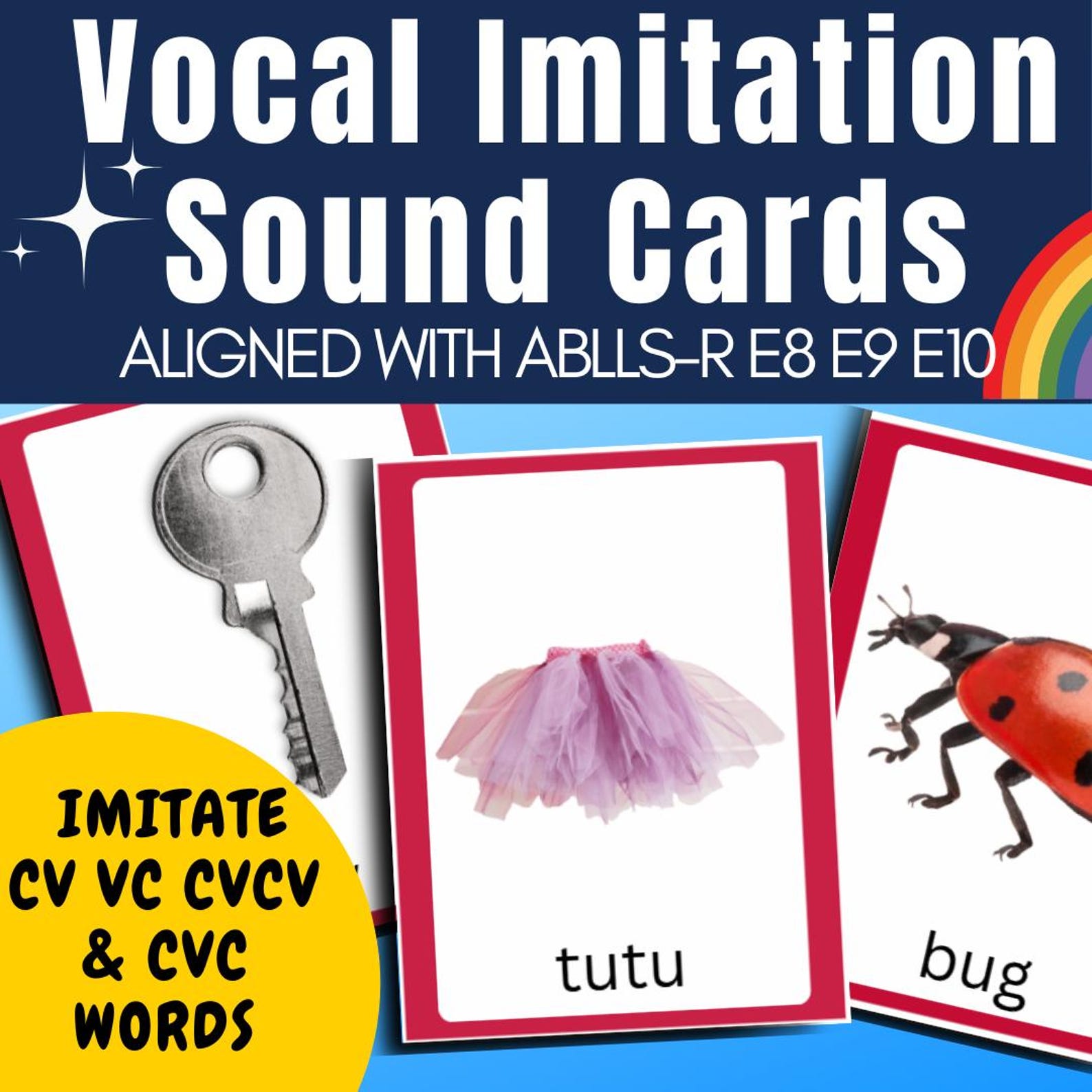 Verbal Imitation of Consonant Vowel or Vowel Consonant, CVCV, and CVC ...