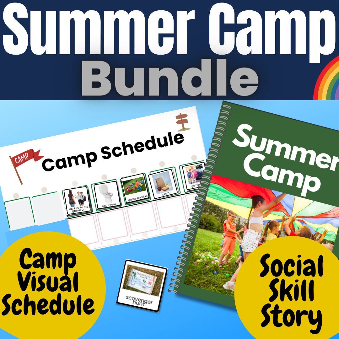 Summer Camp Autism Bundle Camp Social Skill Story & Visual Schedule - Etsy
