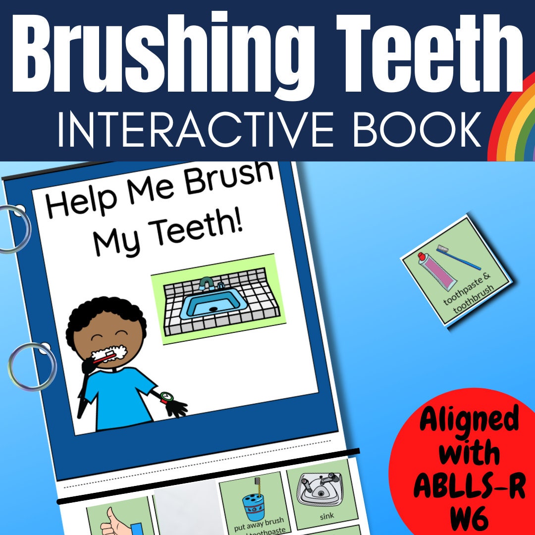 Toothbrushing Interactive Book - Adapted Book for Brushing Teeth - Etsy