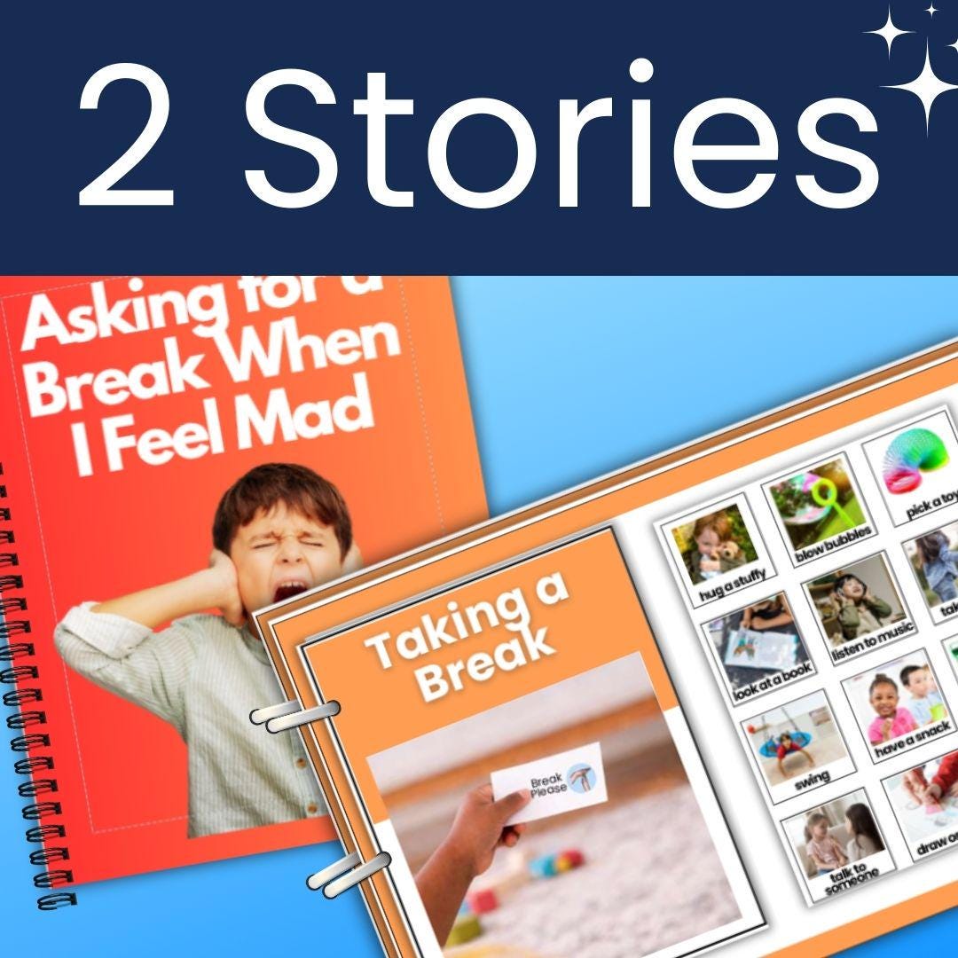 Asking for a Break When Upset Bundle Taking a Break Social Story ...
