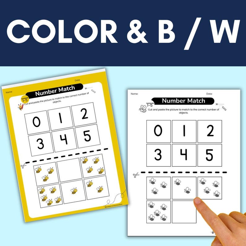 Counting 1-10 Worksheets Al With ABLLS R8 Match a Number to an Amount ...