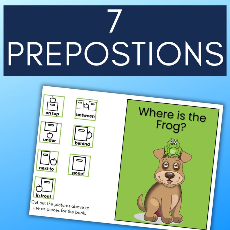 Where is Frog Preposition Interactive Book Adapted Book for Autism Skills - Etsy