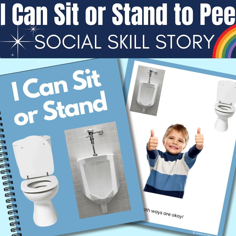 Editable Toilet Training Social Story: Sitting or Standing (PDF ...