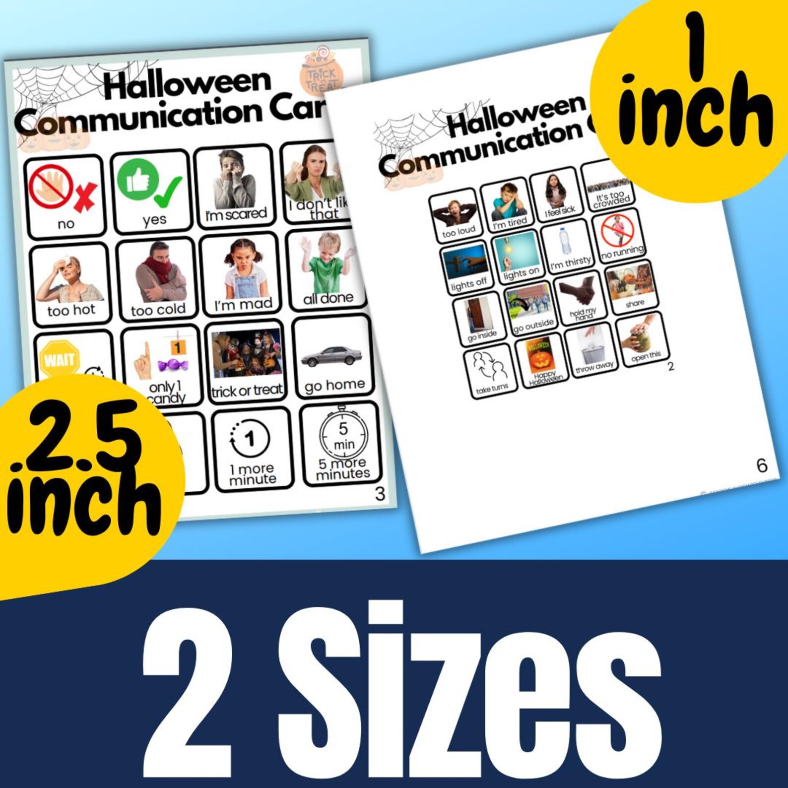 Halloween PECS Style Communication Cards & Trick or Treating Visual ...