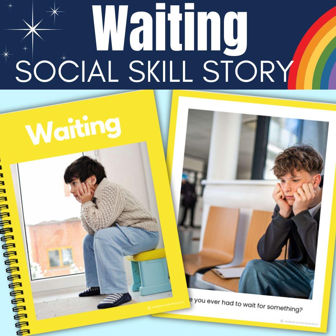 Waiting Social Story Preschool Kindergarten Autism Social Skills ...