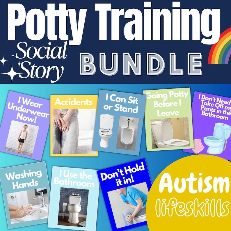 Autism Toilet Training Social Story Bundle 16 Potty Training Social ...