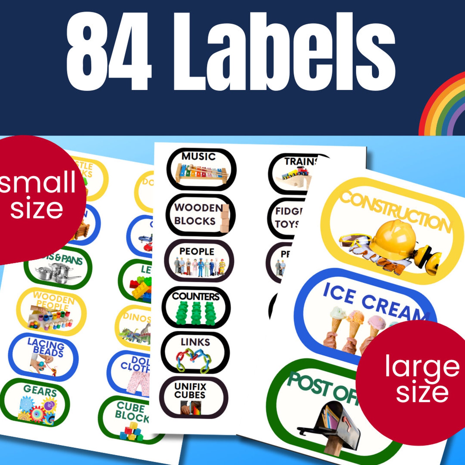 Editable Preschool Toy Bin Labels With Realistic Photos - Etsy