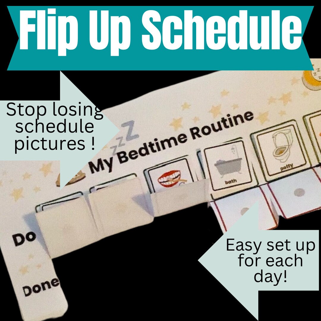Autism Bedtime Visual Schedule for Nighttime Routine 3 Styles - Etsy