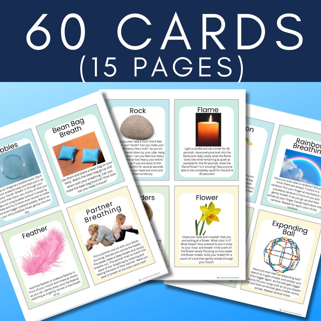 Preschool Mindful Minute Activity Cards: Breathing & SEL Exercises - Etsy