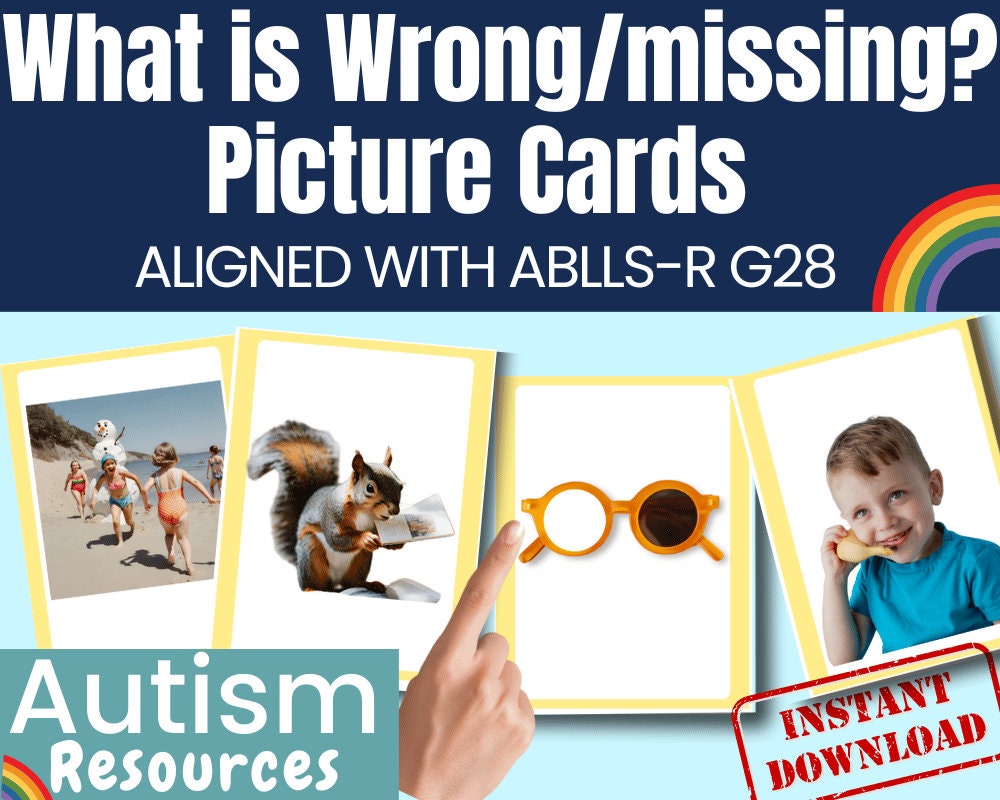 What is Missing? Photo Cards - ABLLS-R Aligned G28 - Etsy