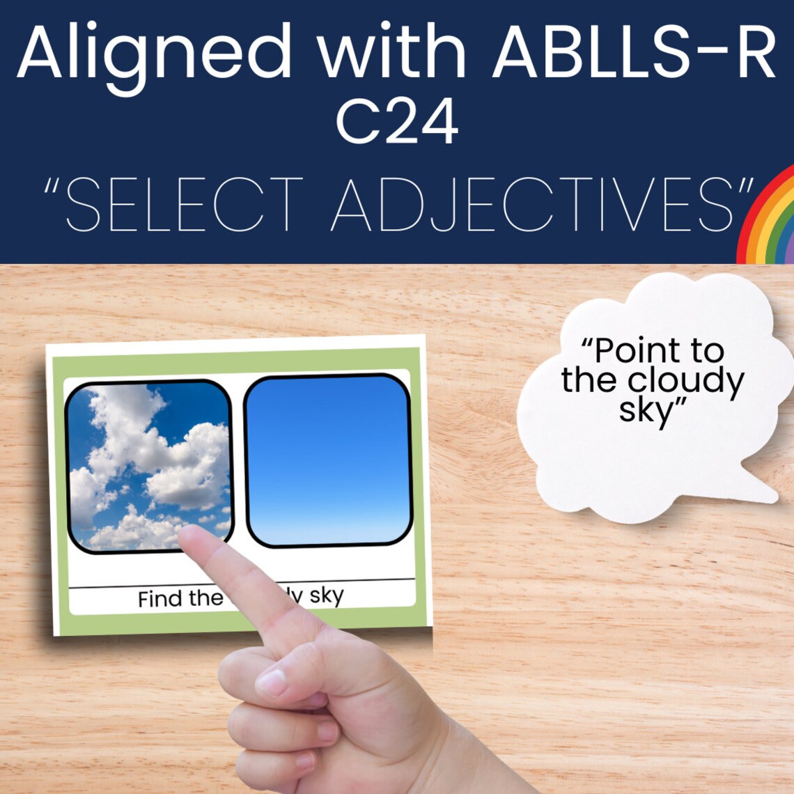 Select Adjectives Speech Therapy Photo Cards Aligned With ABLLS-R C24 ...
