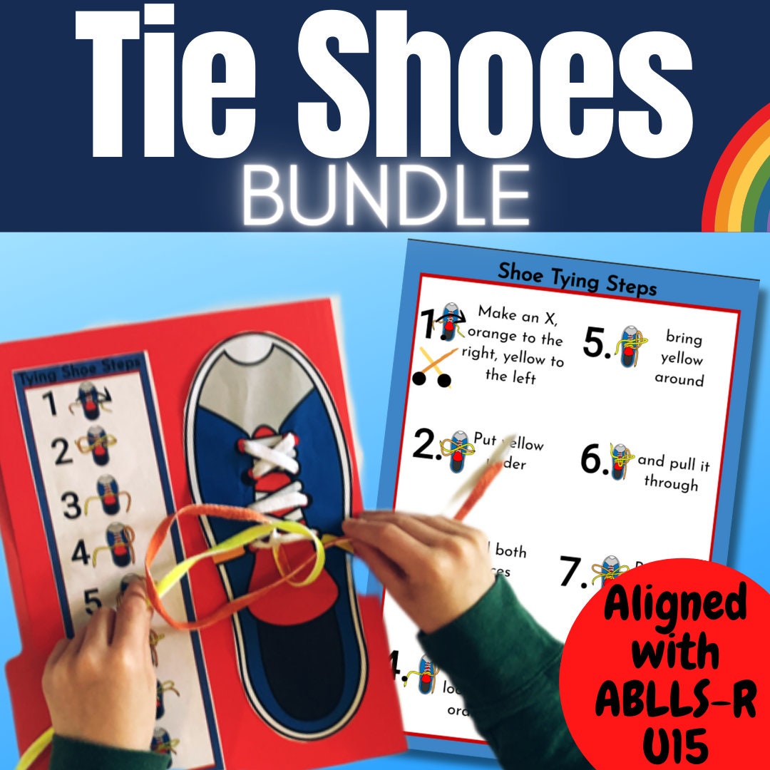 Teaching Shoe Tying Autism Visuals to Teach Children to Tie Shoes - Etsy