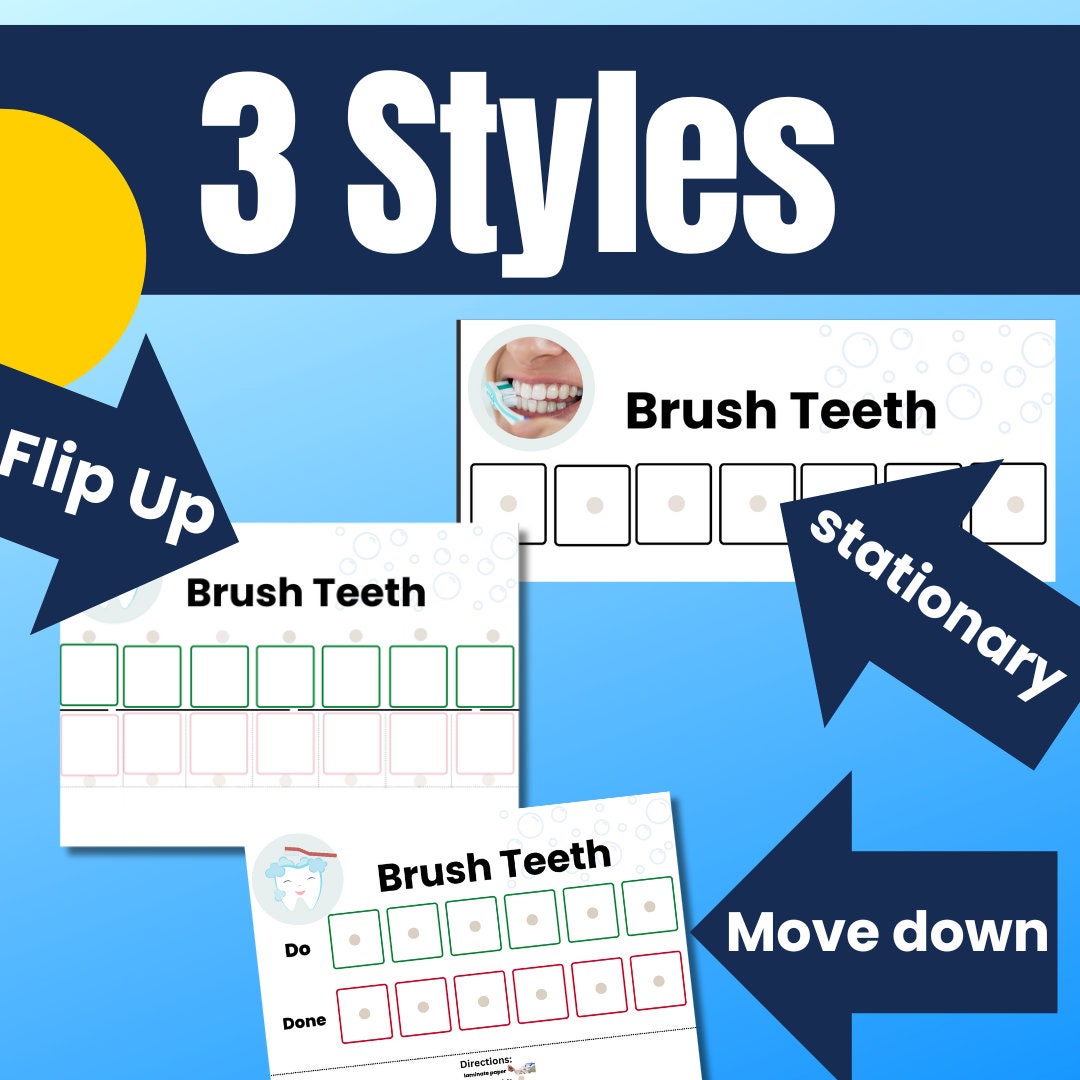 Brushing Teeth Visual Schedule Toothbrushing Steps Autism Visual ...