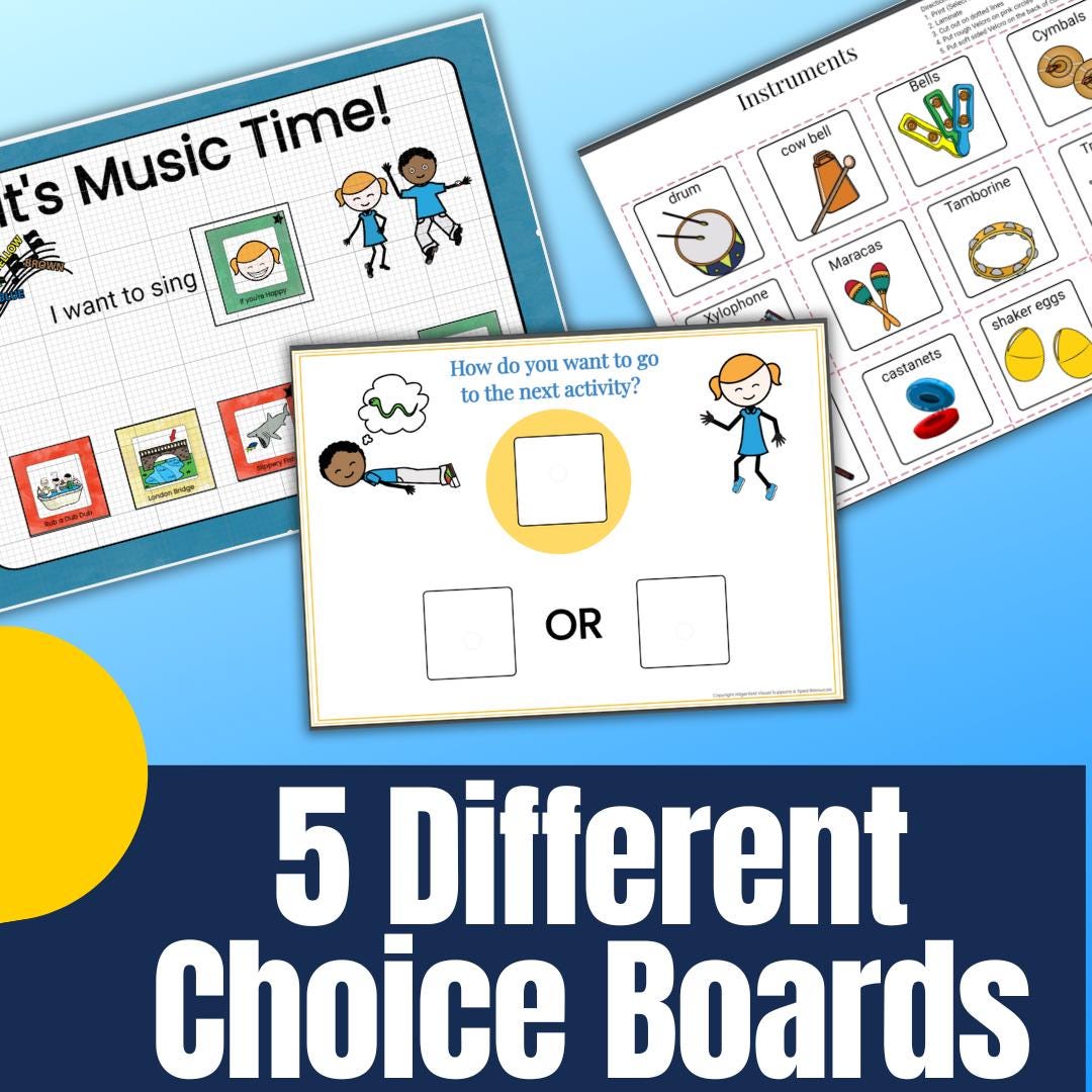 Circle Time Song Visual Supports Bundle Preschool Music Request Cards ...
