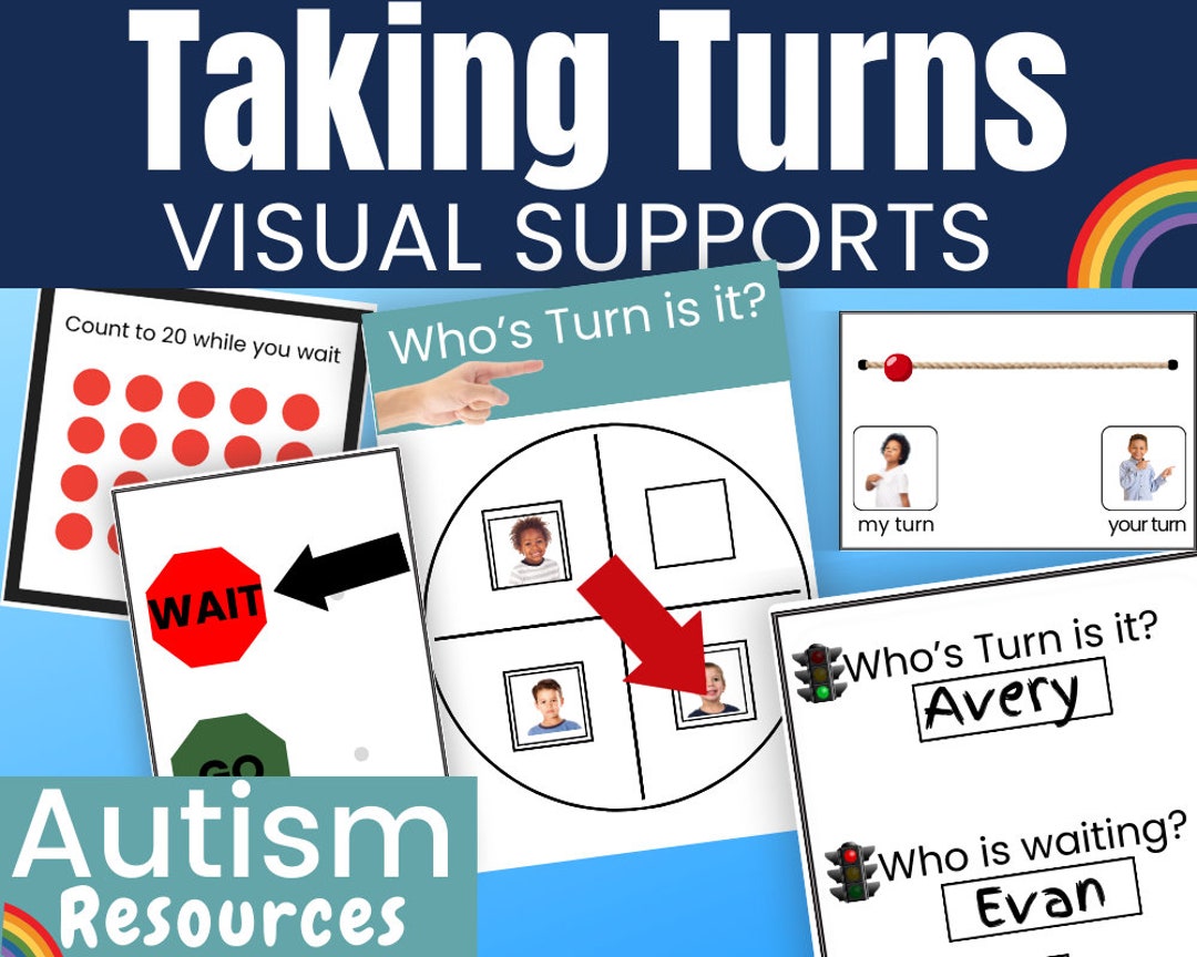 Taking Turns Autism Visual Supports to Teach Turn Taking - Etsy