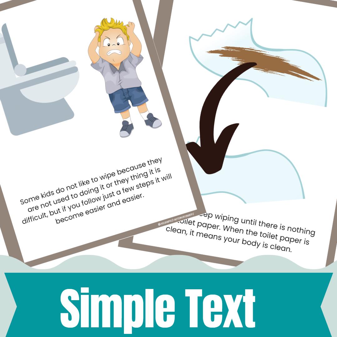 Wiping After Using the Bathroom Potty Training Editable Social Story ...