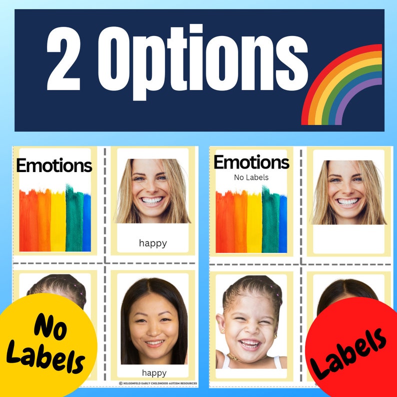 Feelings and Emotions Flashcards Ideal for Speech Autism ABA ABLLS-R ...