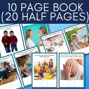 Say or Think Social Filter Interactive Book Adapted Book for Autism SEL ...