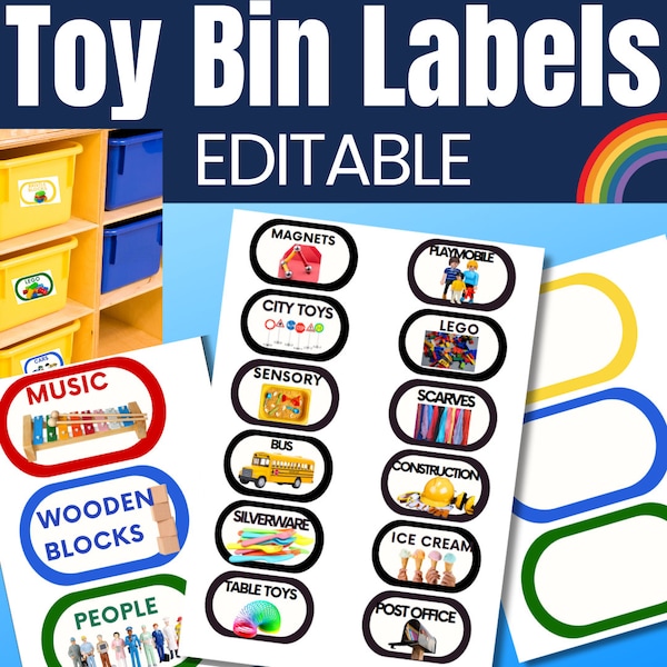 Toy Bin Labels - Etsy