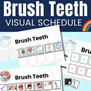 Brushing Teeth Visual Schedule Toothbrushing Steps Autism Visual ...