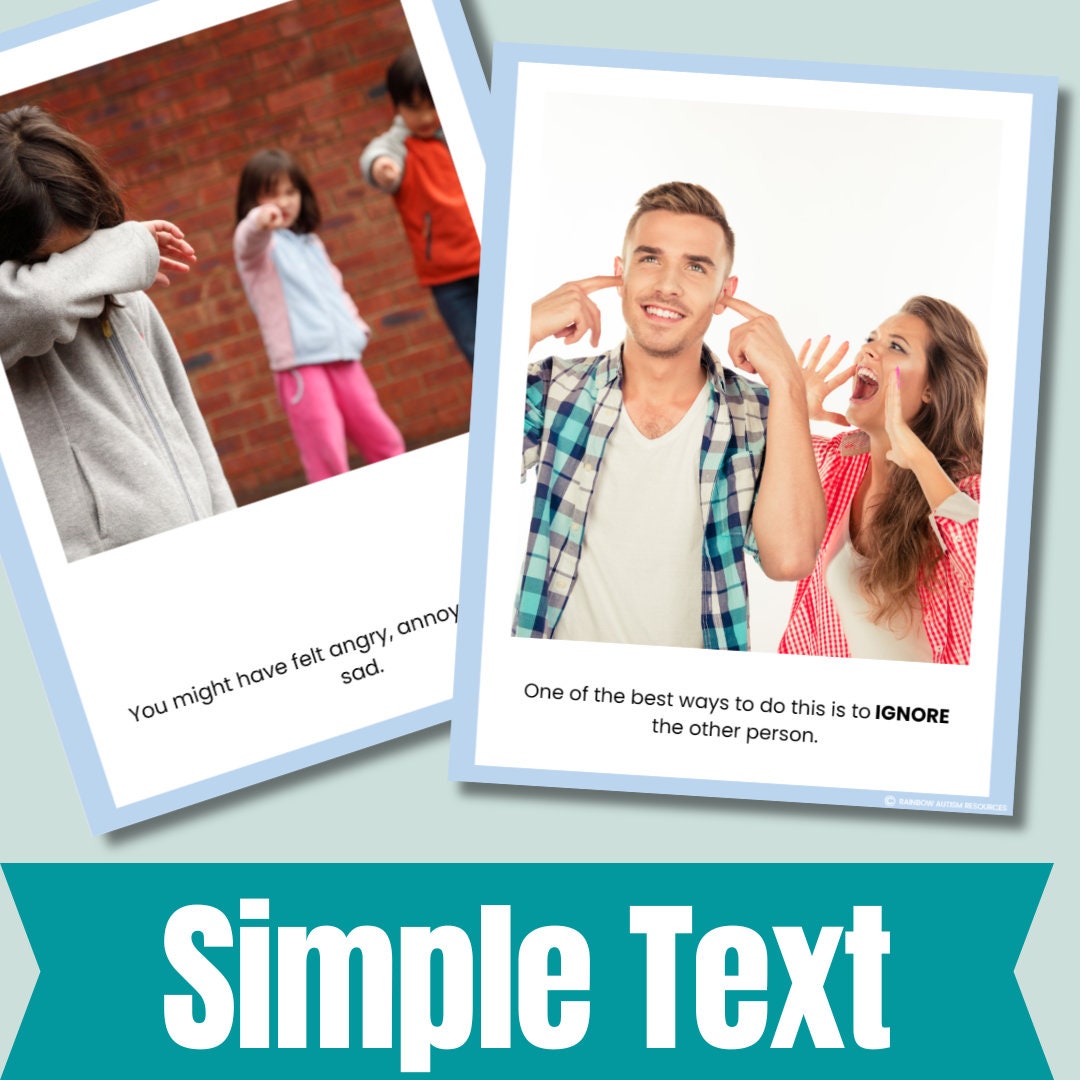 Ignoring Teasing Bundle Autism Social Skill Story & Token Board Reward ...