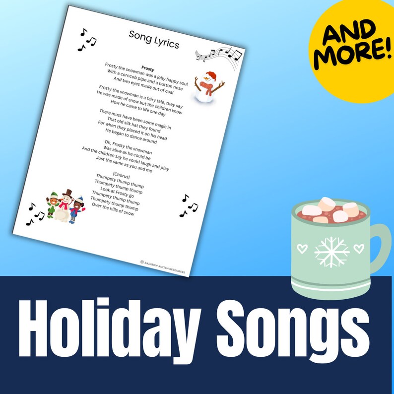 Song Lyrics to 150 Preschool Learning Songs for Circle Time Fun - Etsy