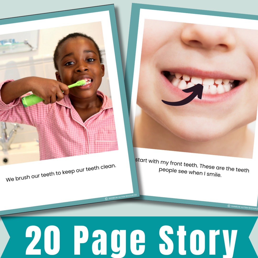 How Do I Brush My Teeth Autism Social Skill Story About Toothbrushing ...