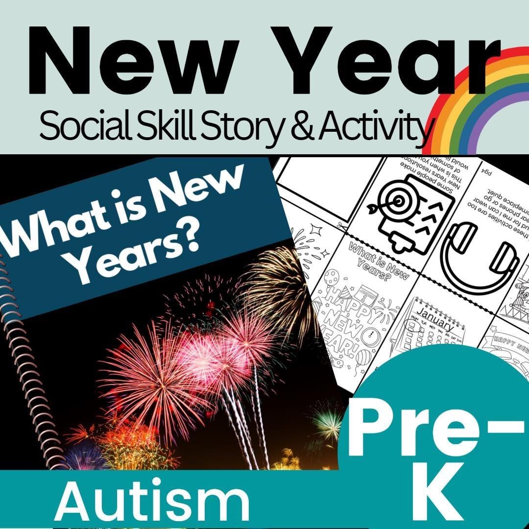 New Year’s Social Story | What is New Year’s? Autism Coping Strategies ...
