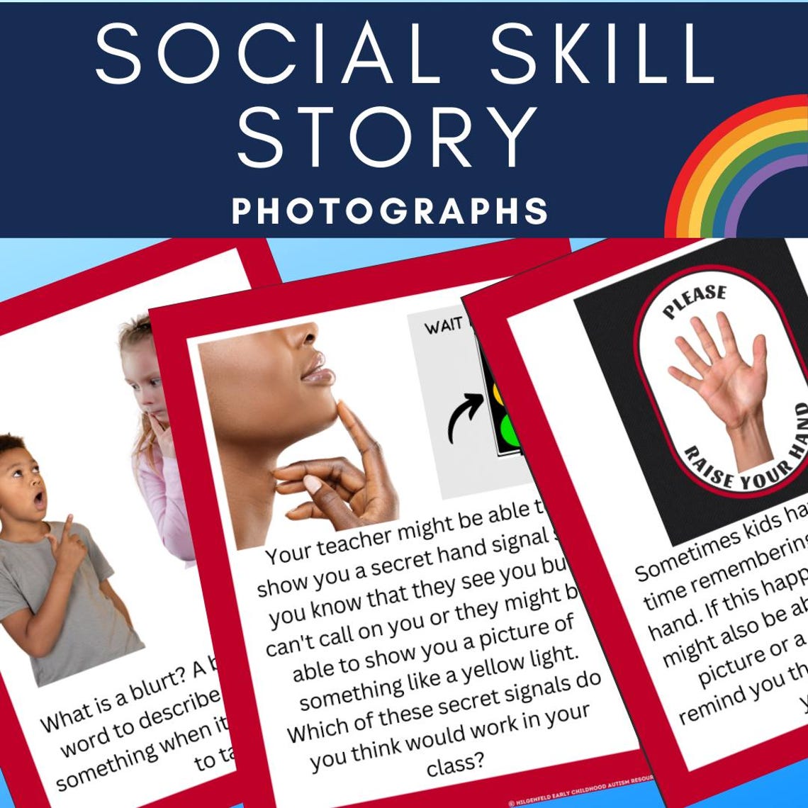 Raise Your Hand | No Blurting Out Social Skills Bundle | Visuals ...