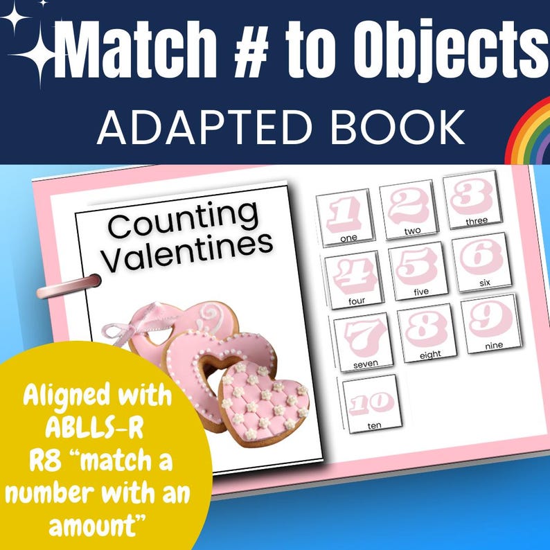 Valentine Adapted Books Bundle Colors Counting Emotion ID Align W Ablls ...