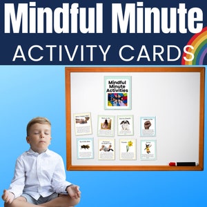 Preschool Mindful Minute Activity Cards Breathing Visuals & More SEL ...