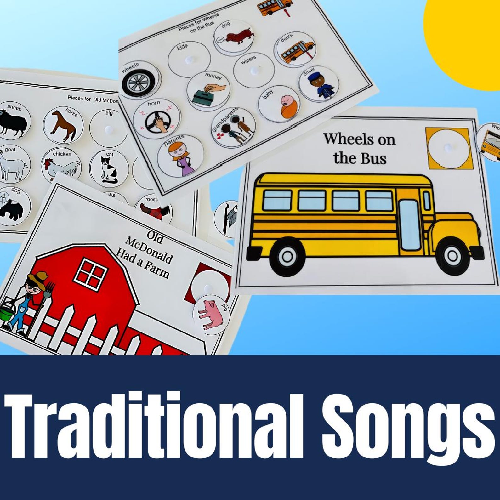Preschool Circle Time Visuals: Songs, Rhymes & Games - Etsy