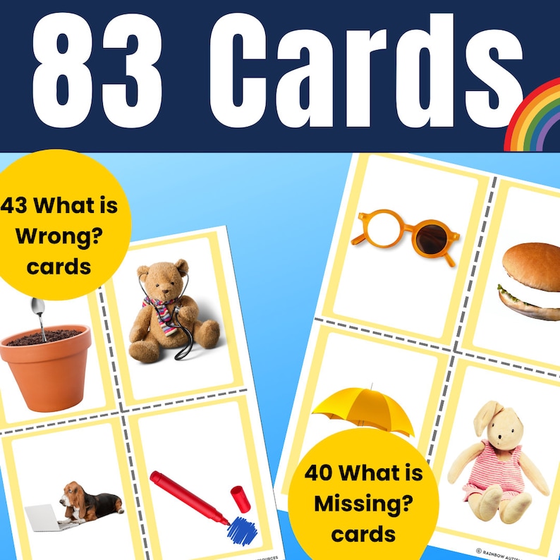 What is Missing? Photo Cards - ABLLS-R Aligned G28 - Etsy