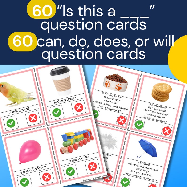 Yes No Question Photo Cards: ABLLS G23 & H37 - Etsy
