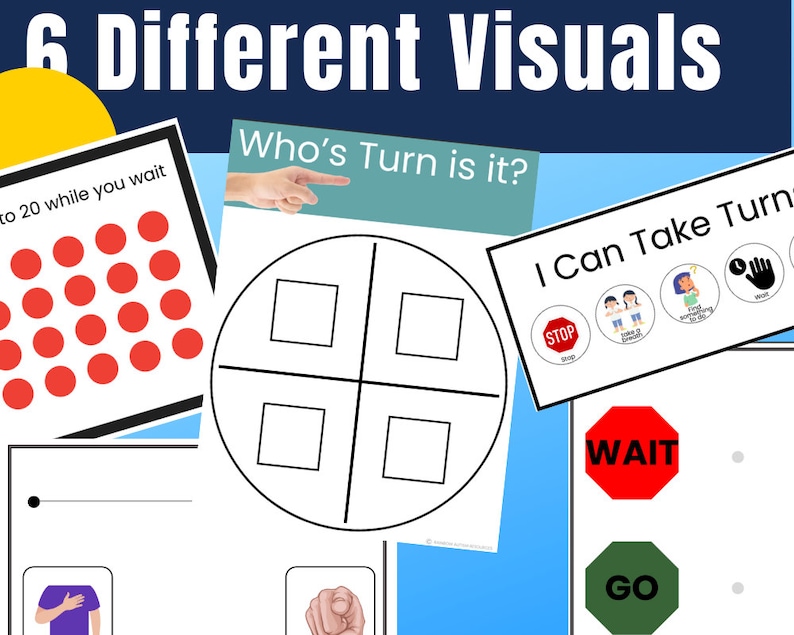 Taking Turns Autism Visual Supports to Teach Turn Taking - Etsy