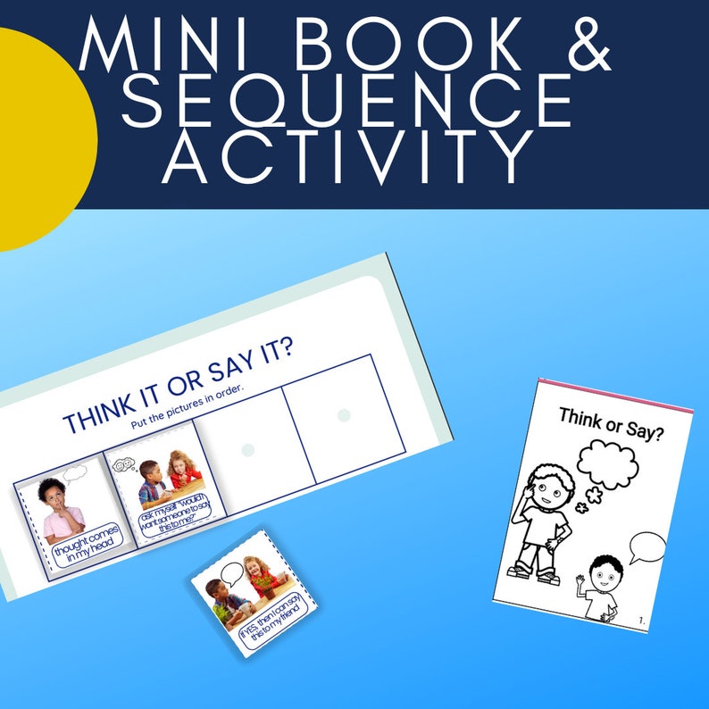 Say It or Think It Social Filter Autism Bundle Activities & Story - Etsy
