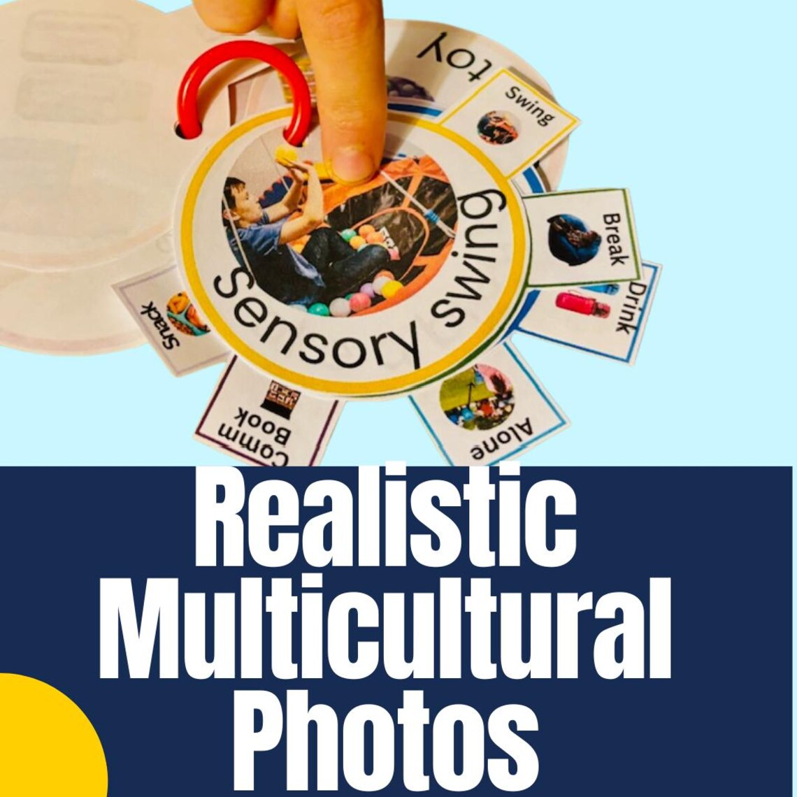 Break Options Cards for Lanyard Autism Visuals With Realistic Photos ...