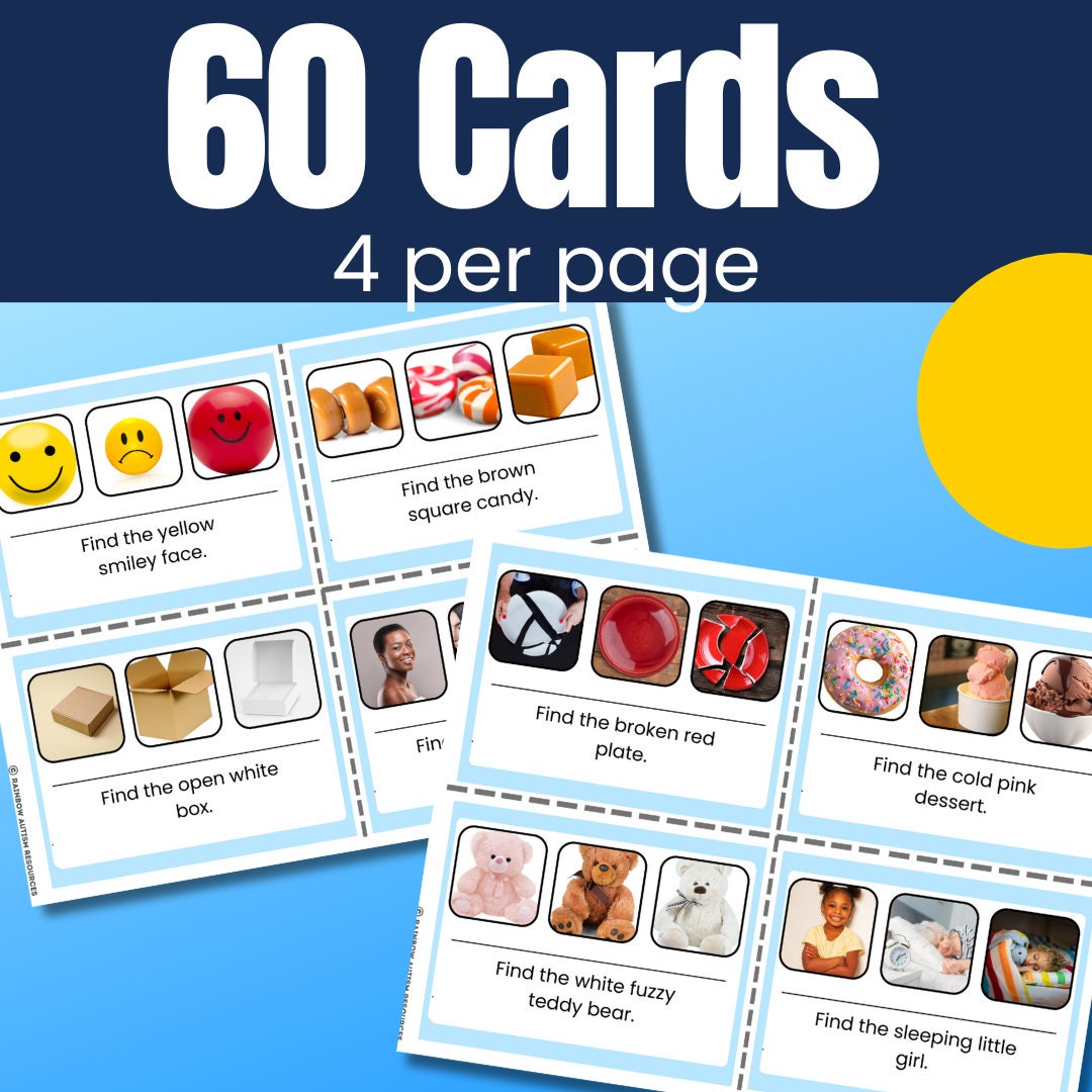 ABLLS C47 Photo Flash Cards: Two Characteristics - Etsy