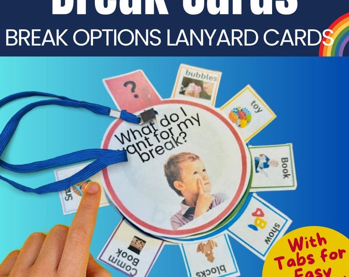 Lanyard Visuals Non Verbal Communication Special Education - Etsy Australia