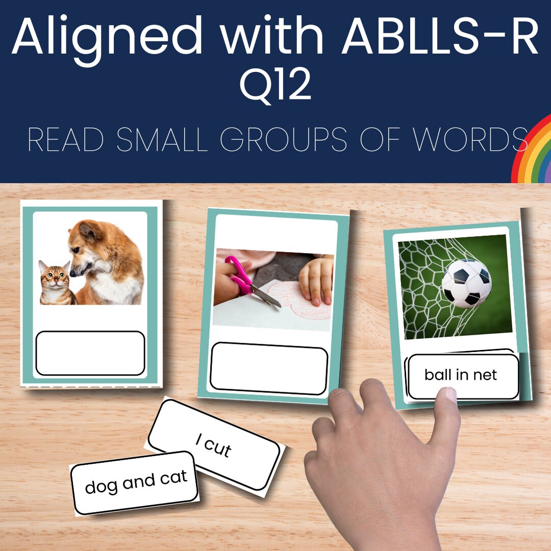 Read Short Phrases or Small Groups of Words Photo Cards Aligned With ...