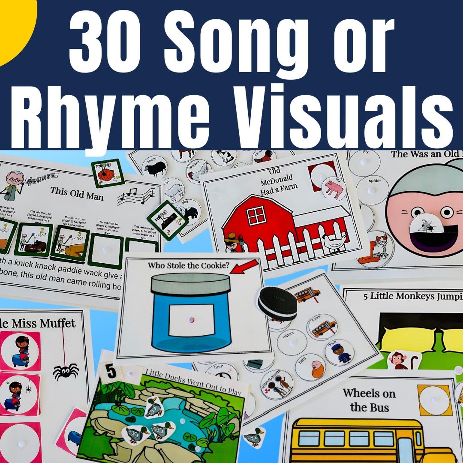 Circle Time Song Visual Supports Bundle Preschool Music Request Cards ...