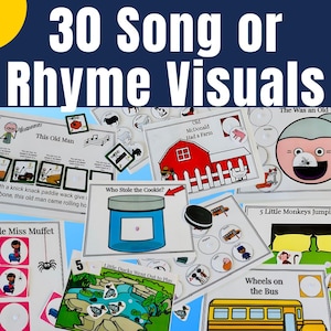 Circle Time Song Visual Supports Bundle Preschool Music Request Cards ...