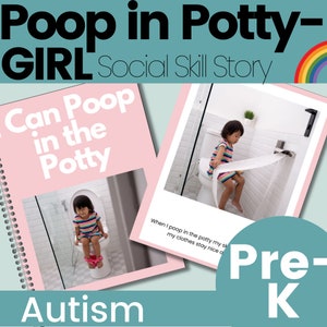 Poop in Potty Toilet Training Autism Social Skill Story for Girls Potty ...